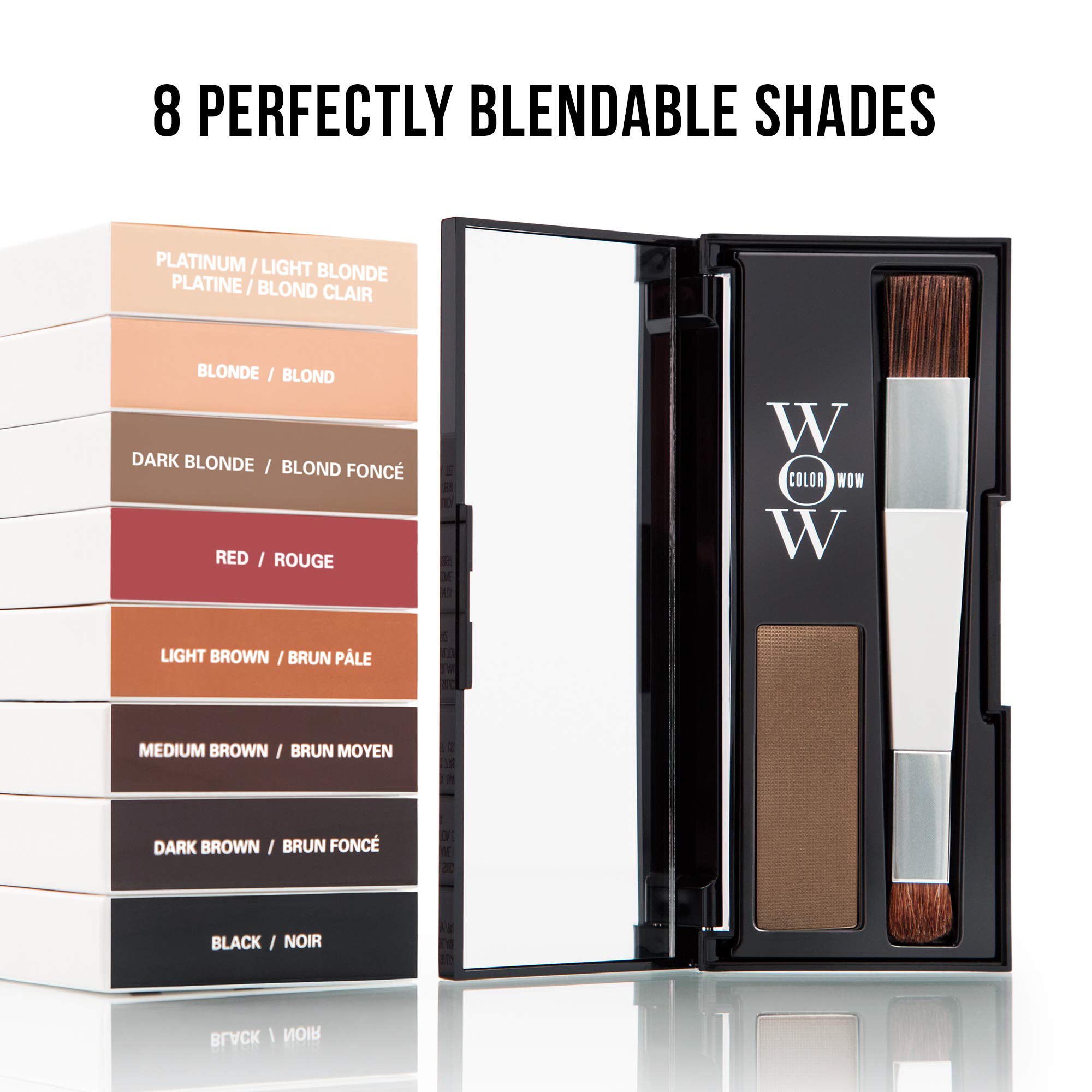 COLOR WOW Root Cover Up, Light Brown β Instant Grey Coverage and Temporary Touch-Up, Water and Sweat Resistant, No mess Award-Winning Formula