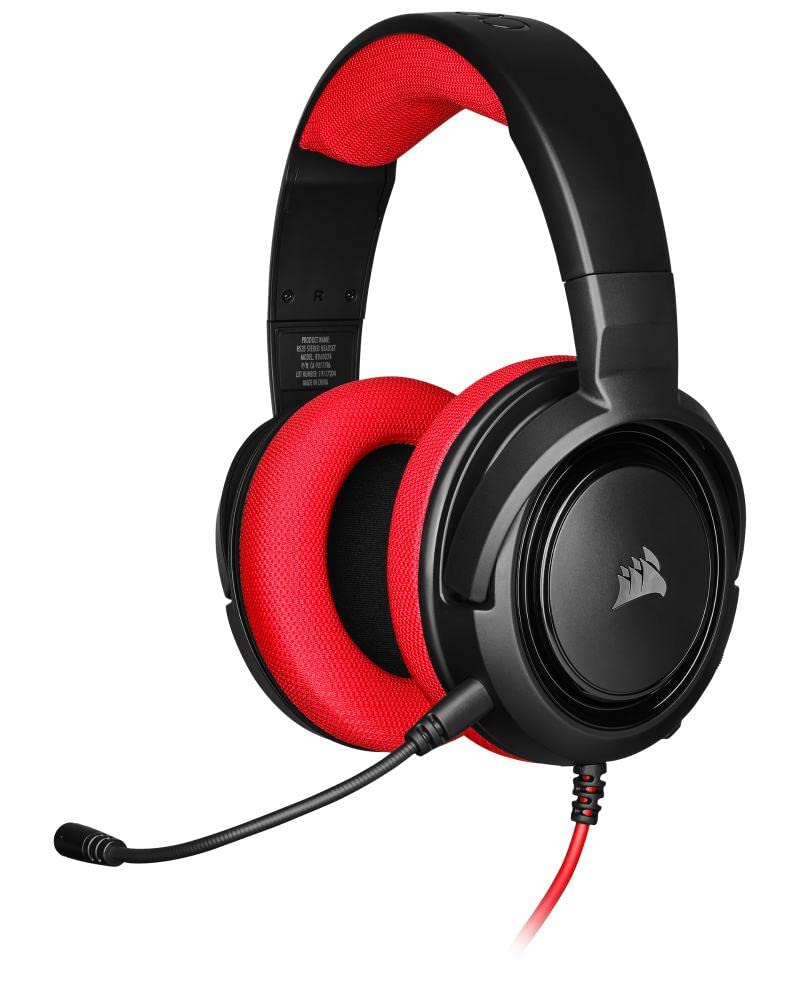 Corsair HS35 - Stereo Gaming Headset - Discord Certified - Memory Foam Earcups - Works with PC, Xbox Series X, Xbox Series S, Xbox One, PS5, PS4, Nintendo Switch and Mobile â Red