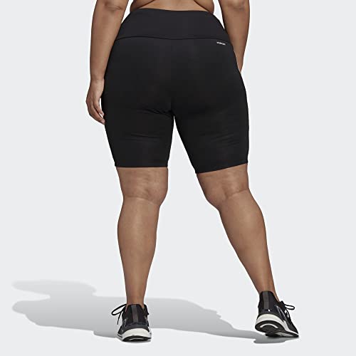 adidas womens 3-Stripes Short Tights Black/White Large