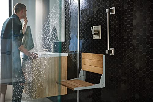 Moen 90 Degree Brushed Nickel Posi-Temp Modern Shower Trim Kit, Valve Required, TS2712BN