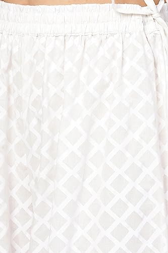 Chandrakala Women's Rayon Cotton,Printed kurti 3/4th Sleeve Straight Kurti Palazzo Set,X-Large,Pink (K227PIN4)