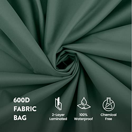 ZOBER Extra Wide Opening Christmas Tree Storage Bag - Fits Up to 9ft. Tall Artificial Disassembled Trees, Durable Straps & Reinforced Handles - Holiday Xmas, 600D Oxford Duffle Bag - 5-Year Warranty