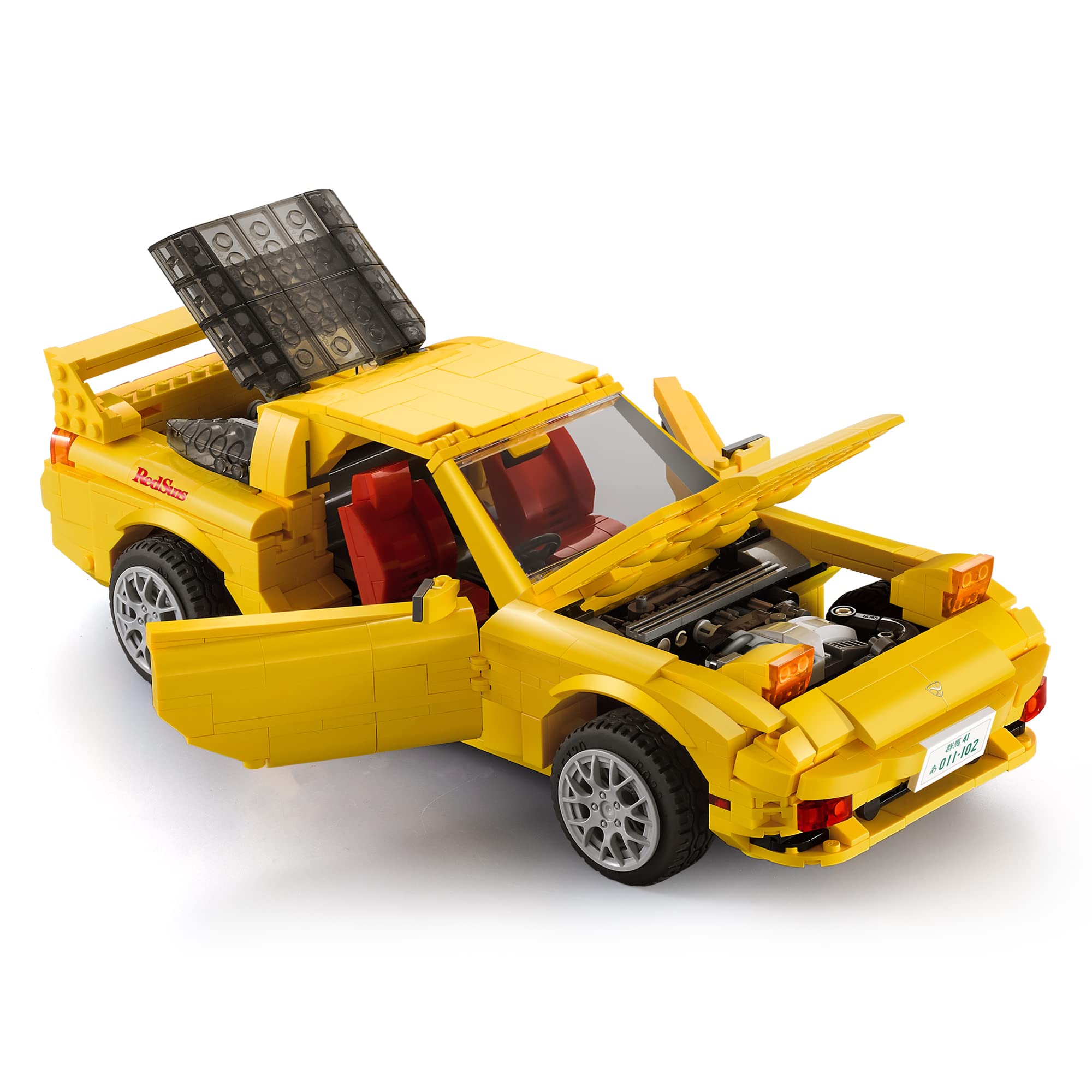 dOMOb Mazda RX-7 FD3S Car Building Kit – Initial-D 25th Anniversary – Realistic Model 1:12 Simulated Build – 1655 pcs Blocks – CaDA Bricks Toys for 8+ Age Kids & Adults – for Boys, Hobbyist, Collector