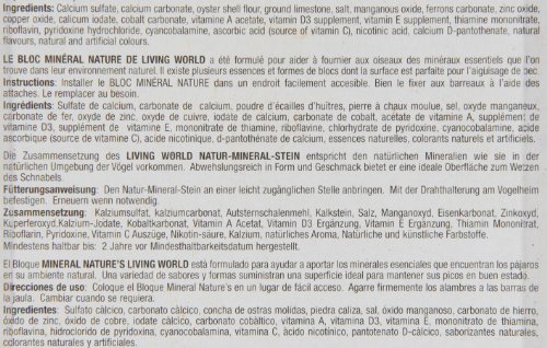 Living World Mineral Block, Orange (for Parakeets), 1 Ounce