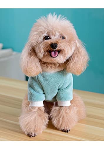 Dog Clothes, Pet Clothes, Soft Thickened Warm Puppy Clothes, Suitable for Autumn and Winter, Suitable for Small Dogs and Cats, Blue (Medium)