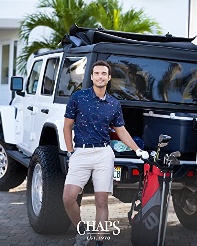 Chaps Men's Golf Polo Shirt - Lightweight Performance Golf Polo -Dry Fit Short Sleeve Golf Shirt for Men (S-XXL), Size X-Large, Deep Lichen Green
