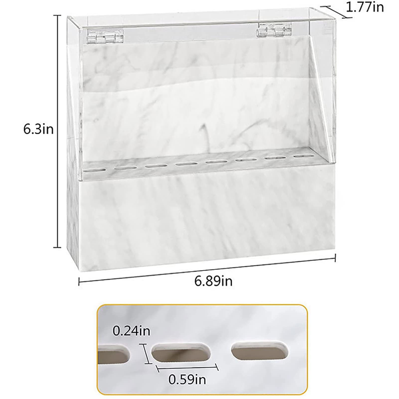 BUCICE Tweezer Holder Stand for Eyelash Extension Dust-proof Eyelash Curler Storage Rack 8 Hole Acrylic Display Stand Eyelash Extensions Supplies Rack for Salon and Home Use