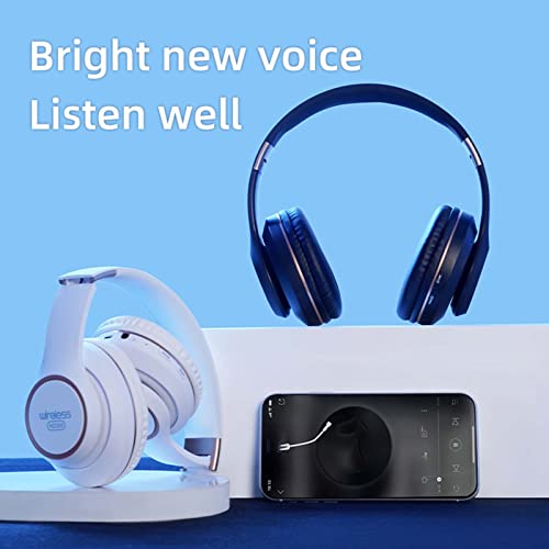 atinetok Bluetooth 5.0 Soft Earmuffs Stereo Head-Mounted Wireless Earphones - Built-in Mic Soft Earmuffs Light Weight Subwoofer Live 5.0 Over Ear Hi-Fi Noise Cancelling Bluetooth Sports