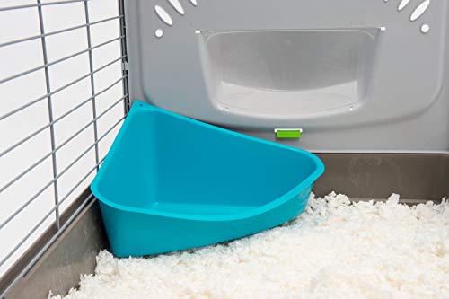 Lixit Corner Litter Pan for Ferrets, Rabbits, Rats, Guinea Pigs and Other Small Animals. (Blue Pack of 1)