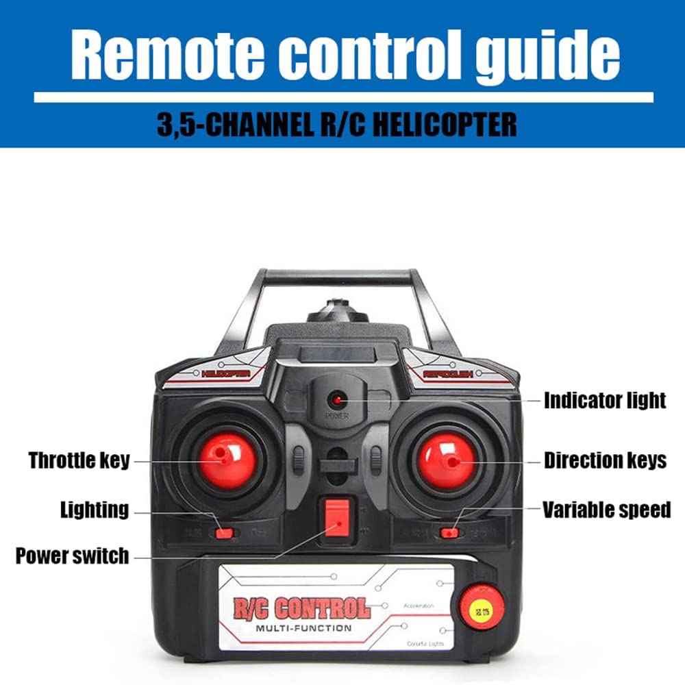 VanFty Large Fall Resistant Rc Helicopter for Adults Helicopters Remote Control Charging 3.5 Channels RC Drone Helicopter Toys with LED Light Night Sky Flight Teenagers Boys Girls Gift