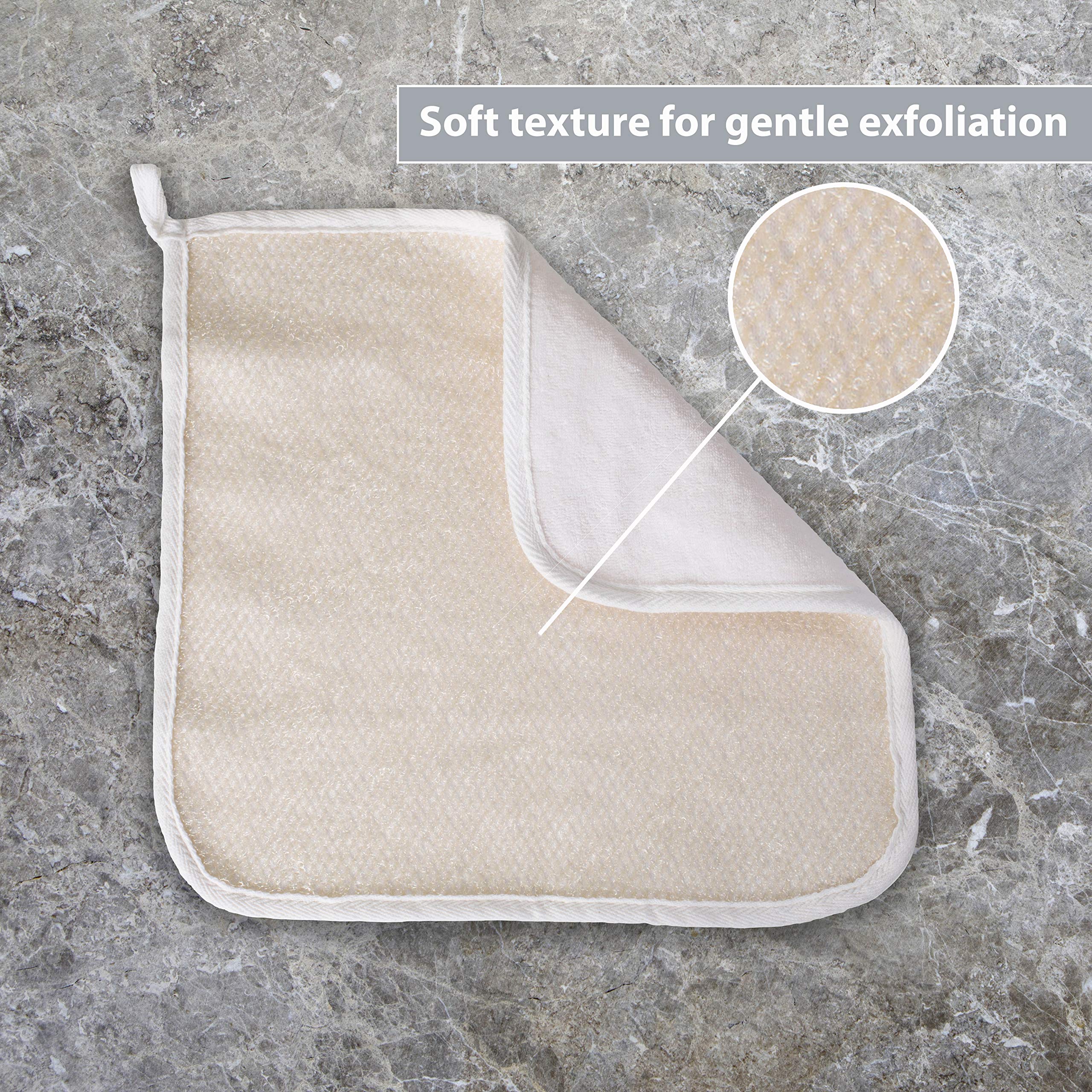 Paradiso Soft-Weave Terry Wash Cloths for Face and Body, Dual-Sided Gentle Cleansing and Exfoliating Washcloths, Machine Wash, White, 5 Count