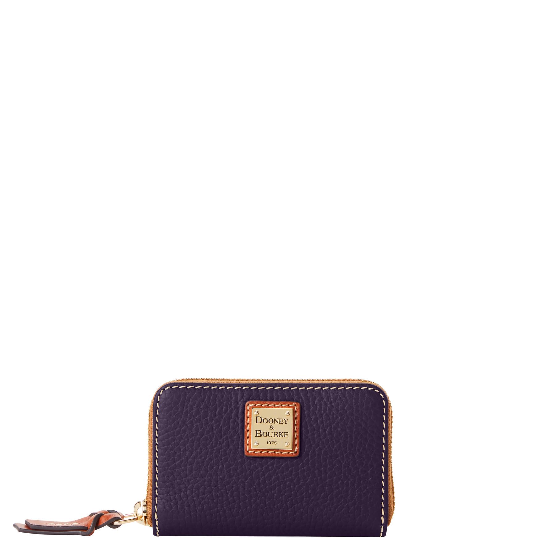Dooney & Bourke Wallet, Pebble Grain Large Zip Around Credit Card Case Wallet - Brown