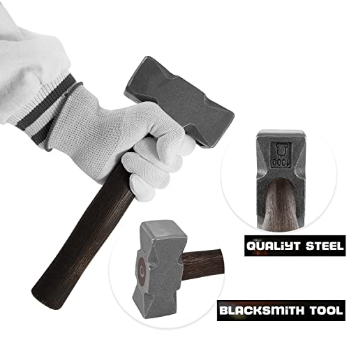 Hand-made Square Forging Hammer Bladesmithing Tool for Farrier Blacksmith Bladesmith