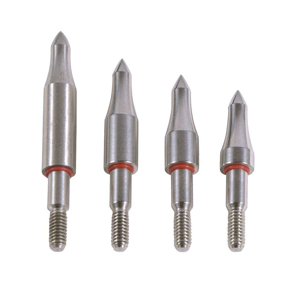 AMEYXGS 12/24 Pack Archery Field Points 5/16 inches Cutting Diameter 75/100/125/150/200/250/300 Grain Stainless Steel Arrow Tip Arrow Points for Target Practice and Hunting (75 Grain 12 pcs)