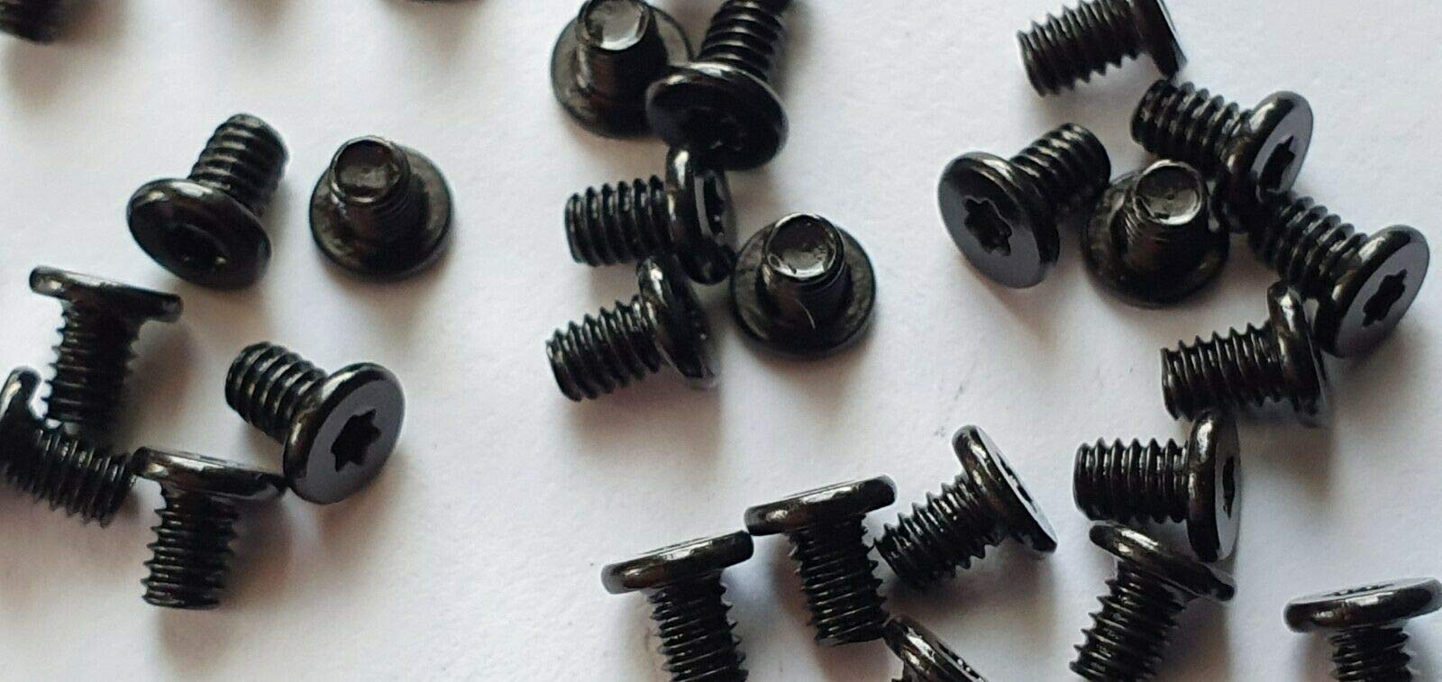 RapidSparesLtd 12x XPS 13 L322X Replacement T5 Underside Base Bottom Screws Black Torx Screw