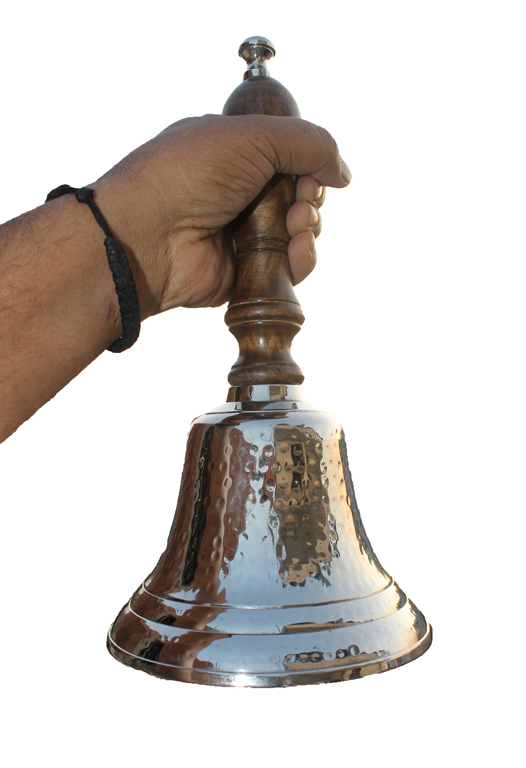 Brass Hand Call Bell, Heavy Duty, Very Loud Sound, Brass Dinner Bell Ideal Gift for Home Office, School, Teacher, Nautical, Spa, Aromatherapy