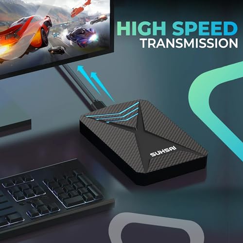 SUHSAI 320GB Portable External Hard Drive, USB 3.0, Compatible with Windows, Mac, Xbox Series X, PS4, PS5