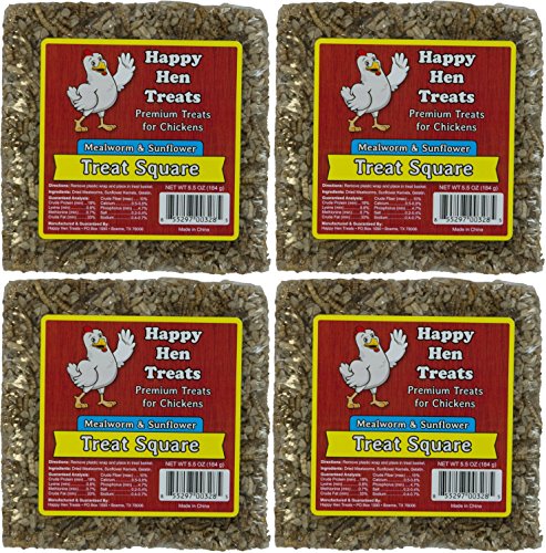Happy Hen Treats Treat for Pets, Mealworm and Sunflower, 5.5-Ounce - 4 PACK