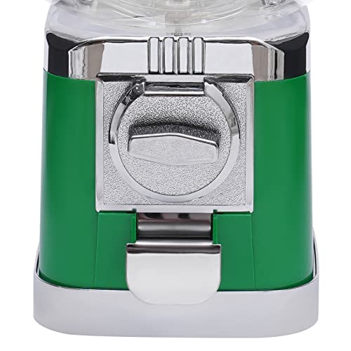 Gdrasuya10 Vending Machine, 18.11" Big Bubble Gumball Machine Lockable Candy Gumball Dispenser Machine Large Capacity Toy Vending Machine for 1.26inch Ball or Candy, Green