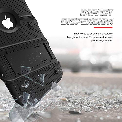 ZIZO Bolt Series for iPhone XR Case with Screen Protector Kickstand Holster Lanyard - Black