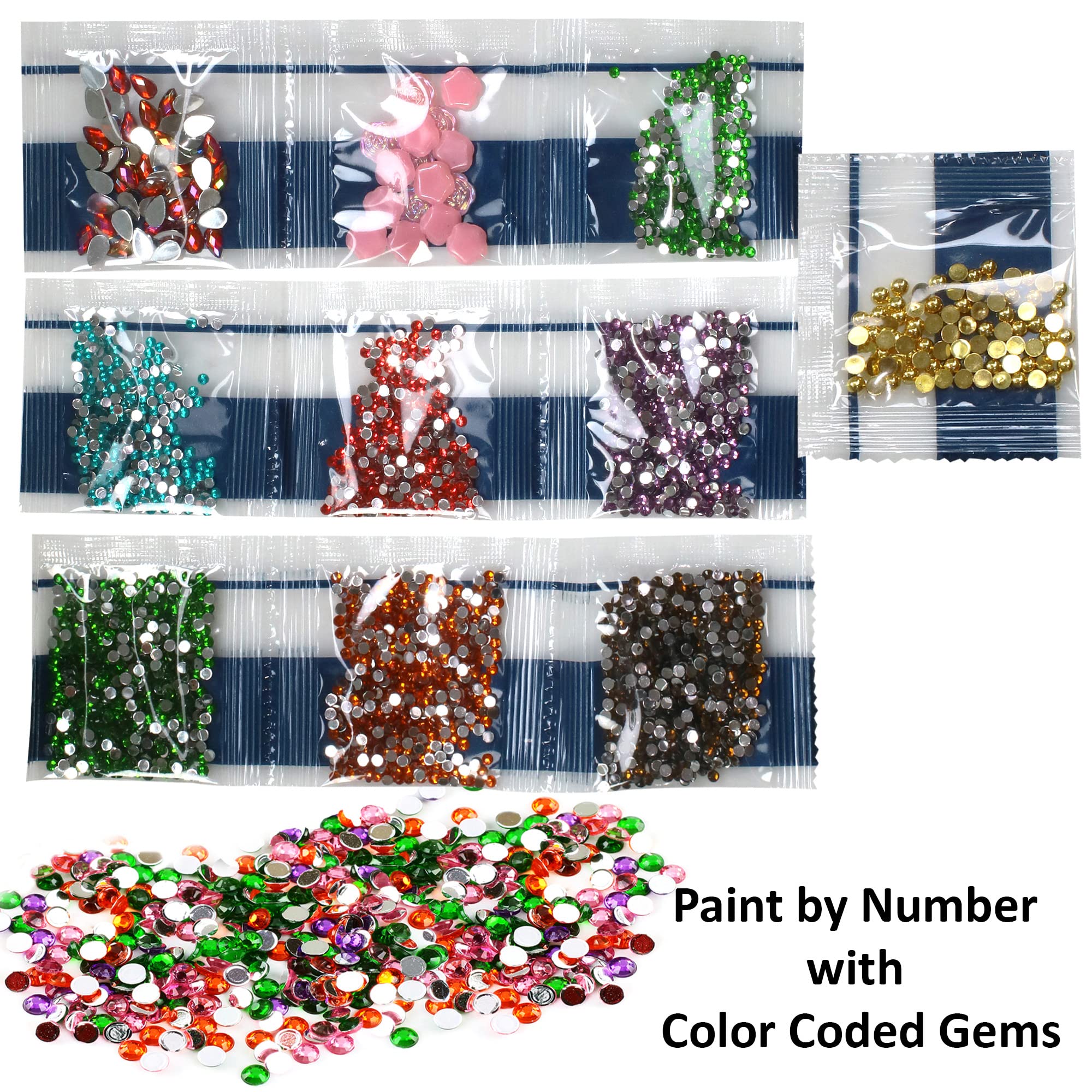 BRASS TACKS KITS FOR CRAFTY KIDS Gem Painting Kit- Make Your Own Keychains- Diamond Art Painting by Numbers (Cactus)