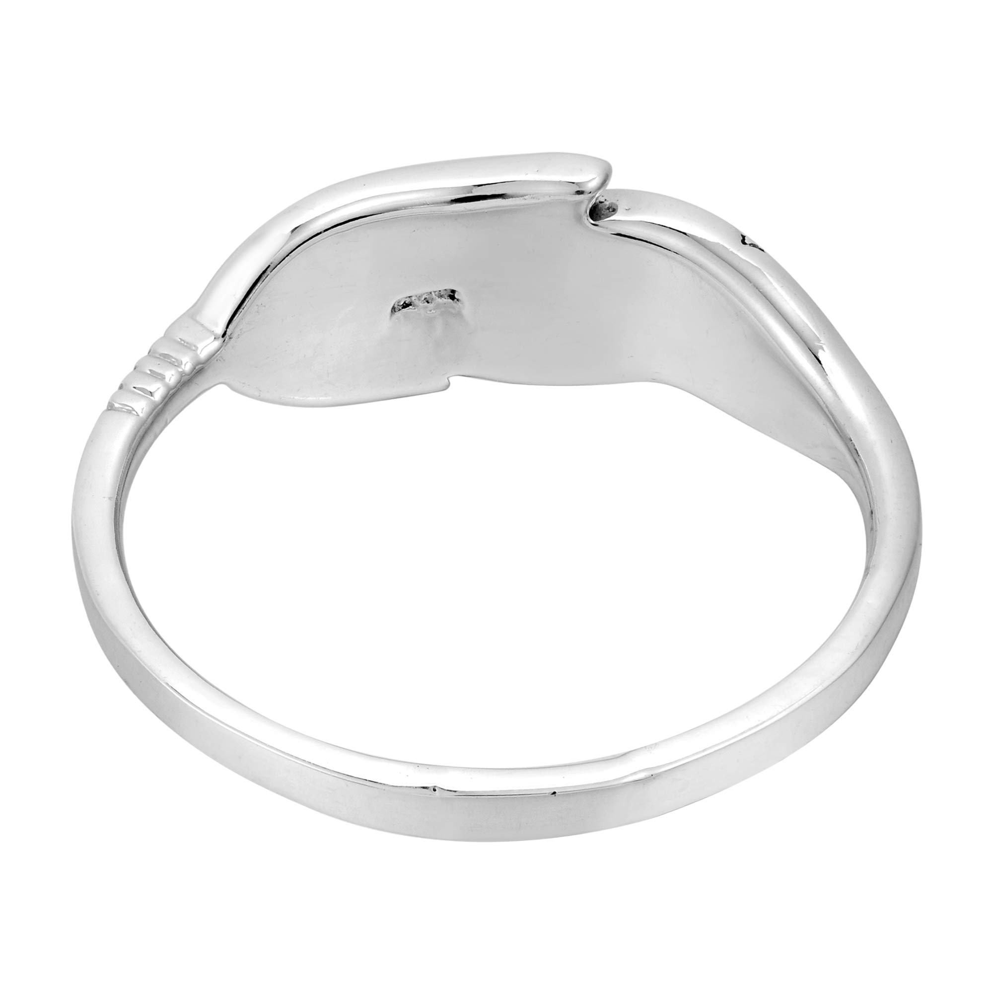 AeraVida Floating Feather Abalone Shell Inlay .925 Sterling Silver Ring, shell, not known,