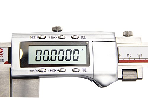 BAOSHISHAN 0-500mm/19.7 Inch Digital Caliper Vernier Caliper Stainless Steel with Long Jaw 150mm/6 Inch Measuring Tool Accuracy:0.01mm Unit mm/in