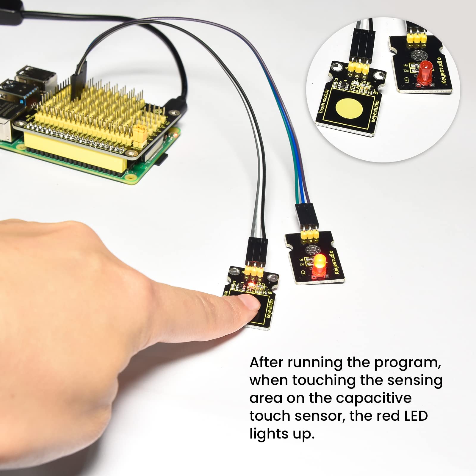 KEYESTUDIO 37 Sensors Modules in 1 Box Starter Kit for Raspberry Pi 4 4B 3 3B 2B+, Tutorials Python C Java Scratch Code, 38 Projects, GPIO Breakout Board Breadboard LCD Programming for Kids Adult