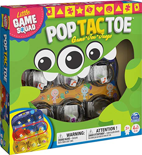 Spin Master Games Pop Tac Toe Popper Board Game, for Families and Kids Ages 3 and u