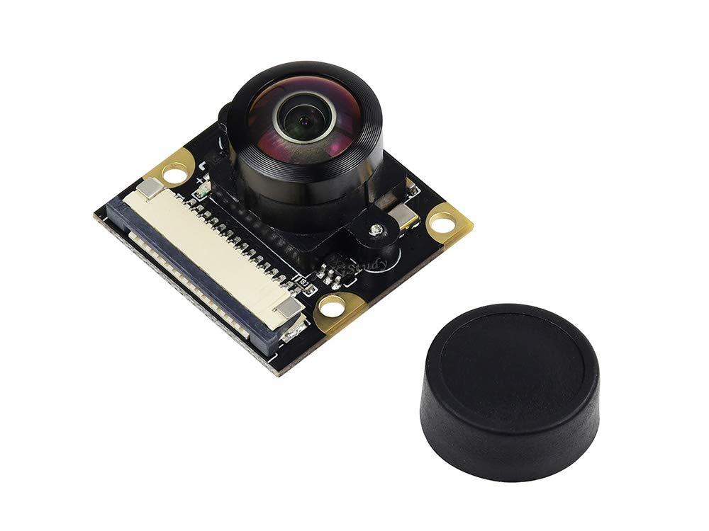 RPi Camera (M) for Raspberry Pi Camera Module 5 megapixel OV5647 Sensor 1080p Fisheye Lens 200 Degree Webcam Video Record for Raspberry Pi 4 3 2 Model B B+ A+ Zero W WH @XYGStudy