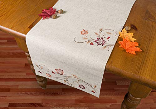 DII Fall Table Decorations Indoor Décor, Thanksgiving, Table Runner, 14x70, Autumn Wheat