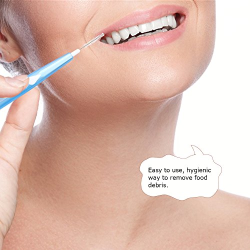 Interdental Slim Brush Anself 60Pcs Dental Floss Picks Refill Inter-Dental Brush Teeth Stick Toothpick Flosser for Oral Deep Clean Health Care