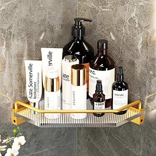 Corner Shower Caddy,Corner Shower Shelf, Shower Basket Wall Mounted,Shower Holder Organizer for Shampoo, Acrylic material, Beautiful and Generous Storage Shelf Shower Rack for Kitchen & Bathroom