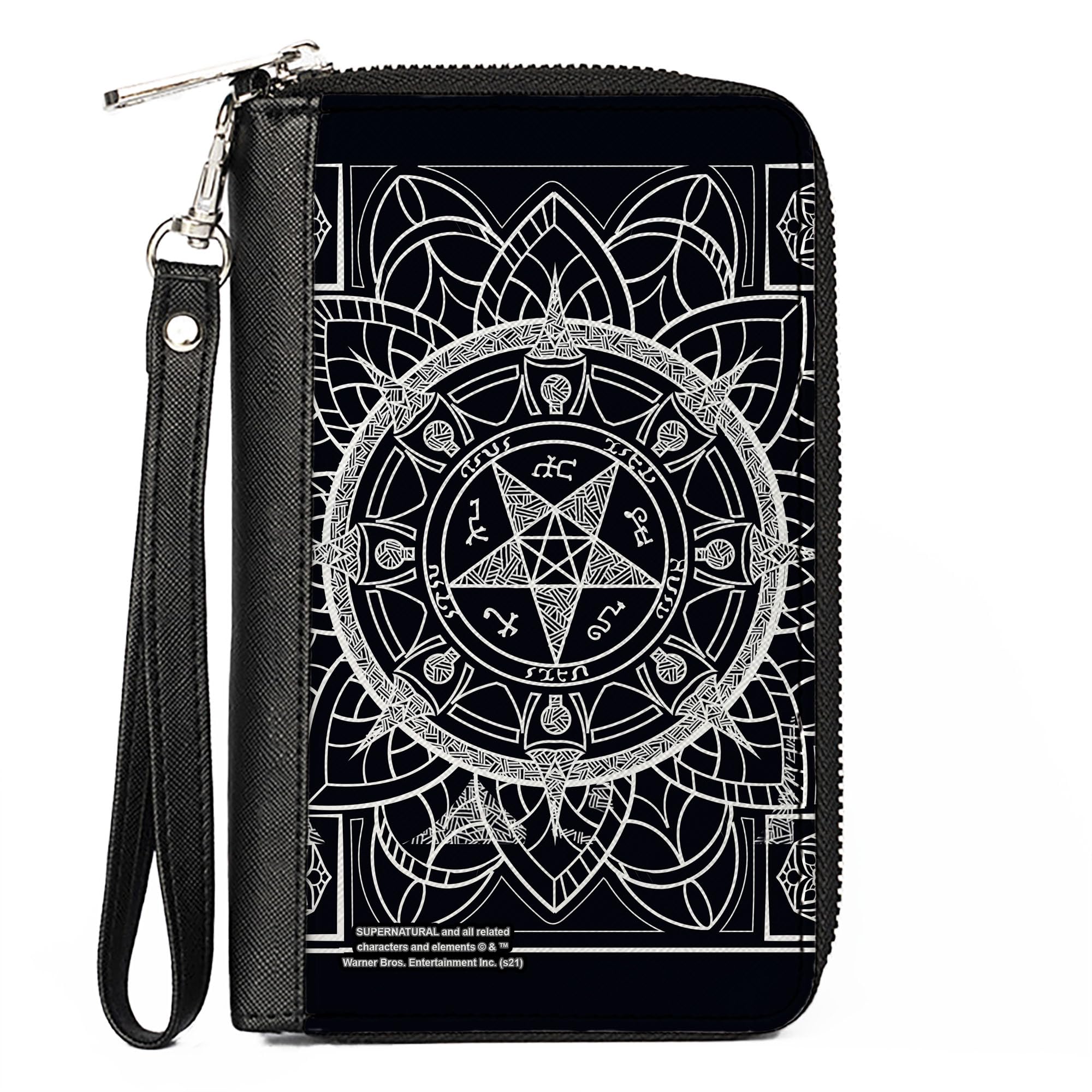 Buckle-Down Women's PU Zip Around Wallet Rectangle-Supernatural, 7.5"x4.5"