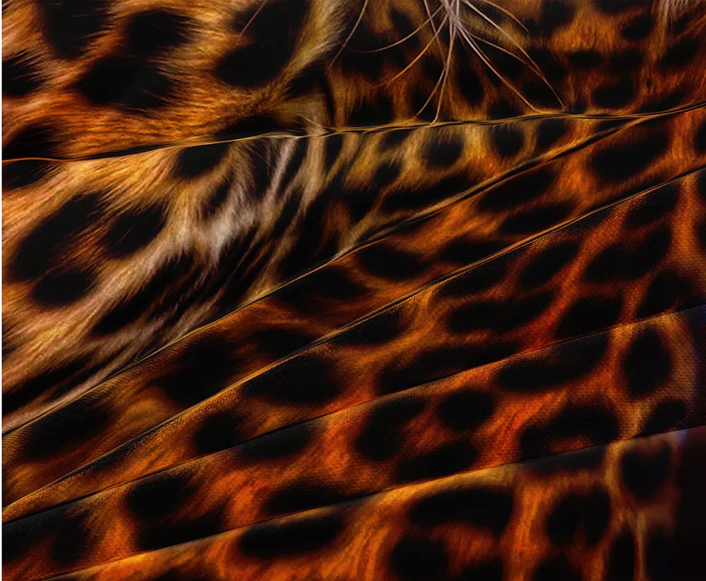 Holiyjog Cheetah Print Bedding Leopard Quilt Cover Sets Brown Linens Bed Pillow Shams Queen Size Animal Home Textile (Queen, 002)