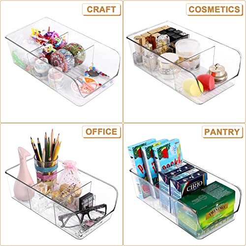 GESTONE 2 Pack Pantry Snack Organizer, Pantry Organization and Storage, Pantry Organizer Bins for Snacks, Pouches, Packets, Stackable Snack Organizers for Fridge, Kitchen, Cabinets, Table, Bedroom