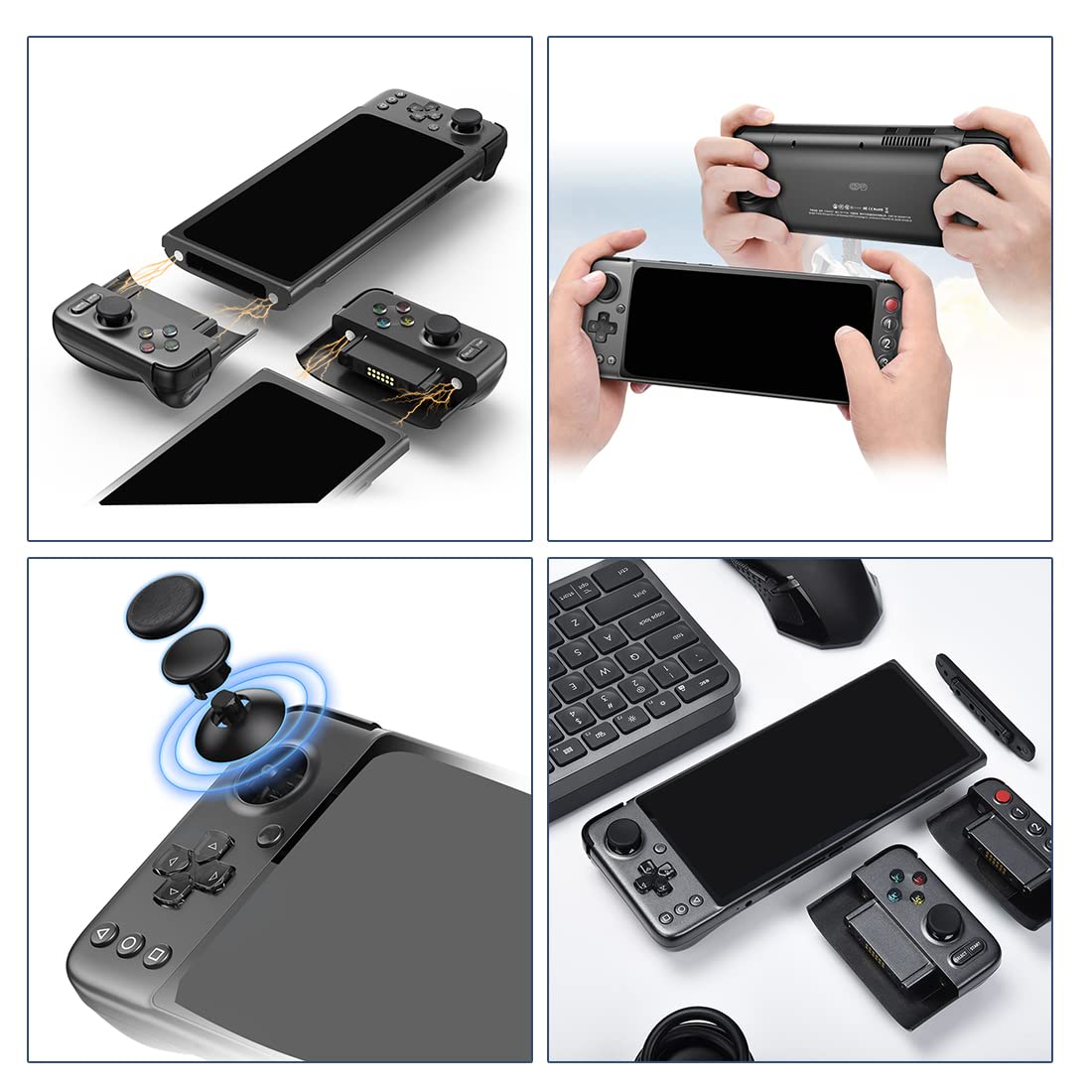 AINIX GPD XP Handheld Game Console, 6.81 Inch Touch Screen Android Game Handheld Professional Fight Games Machine with PD Quick Charging, ALPS Original Dual 3D Joystick (6GB+256GB)