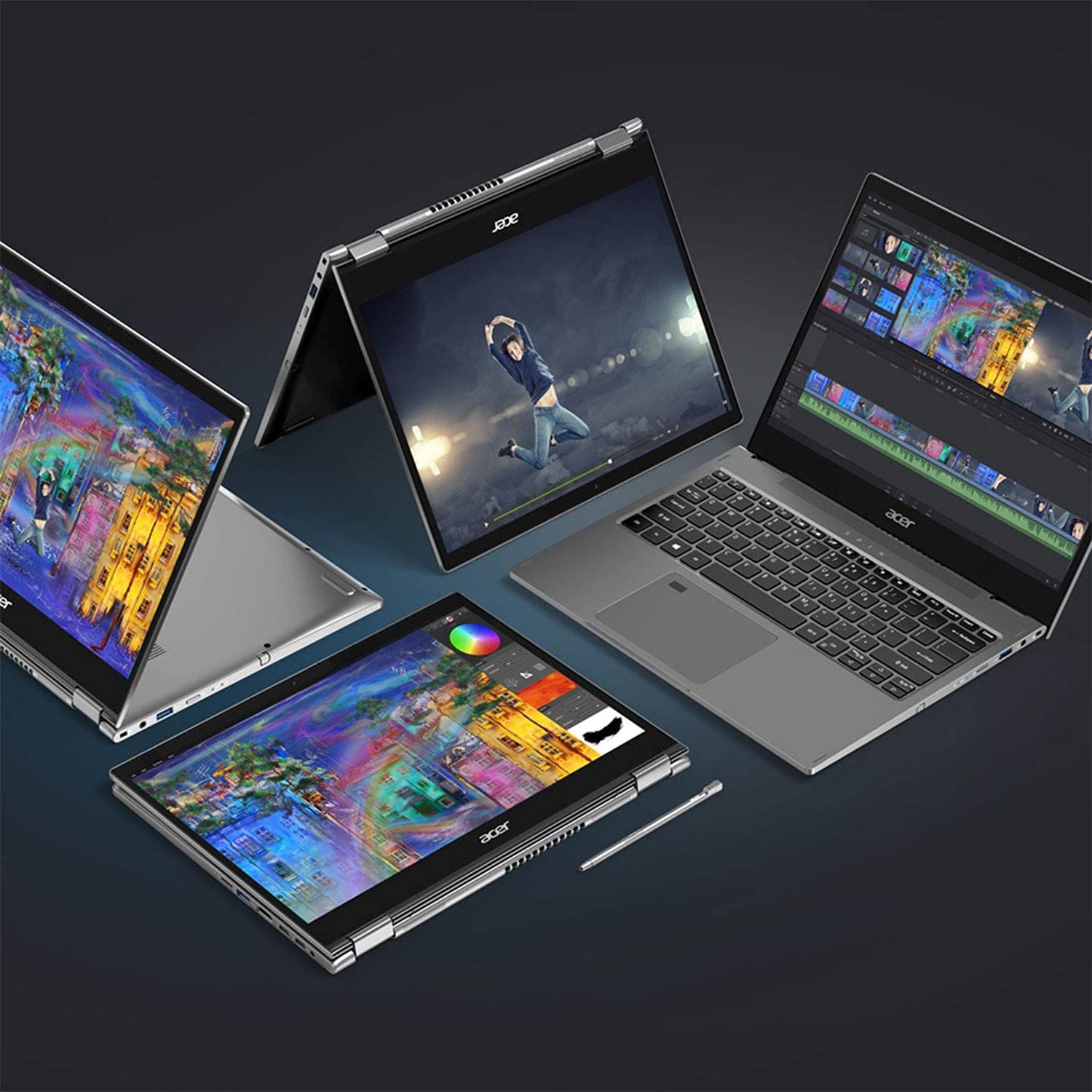 Acer Spin 5 Laptop, Intel i7-1065G7, 3:2 13.5" 2K IPS 2-in-1 Touch Display, Wi-Fi 6, Two Thunderbolt 3, Webcam, Long Battery: 15hr, Active Stylus, W/ Accessories (16GB RAM | 1TB PCIe SSD)