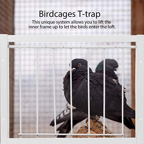 Birdcages T Trap, Pigeon Door Wire Bars Frame Entrance T Trap for Pigeon Birds House Door(30 * 26cm)