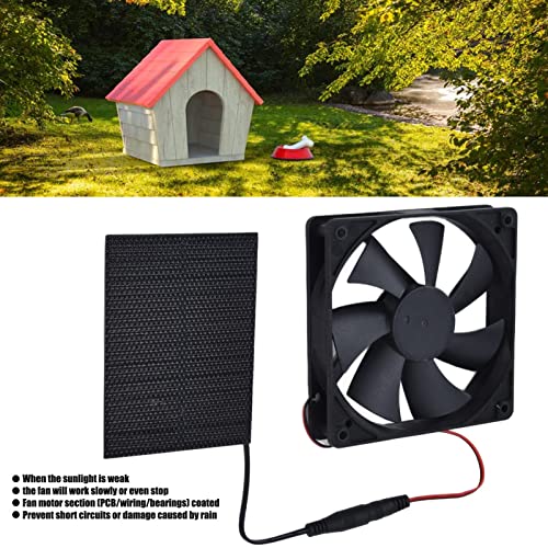 Arsor Solar Panel Fan Kit, 5V 3W Solar Panel Exhaust Fan 3000RPM Solar Powered Fan Kit Waterproof Mini Ventilator for Chicken Coops Pet House Greenhouse Camping Cooling Ventilation Window Exhaust