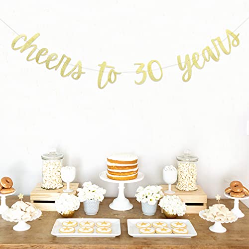 Cheers to 30 Years Banner - Happy 30th Birthday Banner,30th Birthday Banner,30th Birthday Banner for Women/men,30 Birthday Party Decorations Banner,Happy 30th Birthday Banner Party Decorations