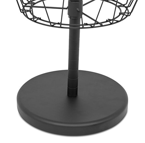 Internet's Best 3 Tier Metal Shoe Tree - Black Finish - 18-Pair Shoe Organization Rack - Storage Organizer - Free Standing Tower Weighted Base - Strong Sturdy