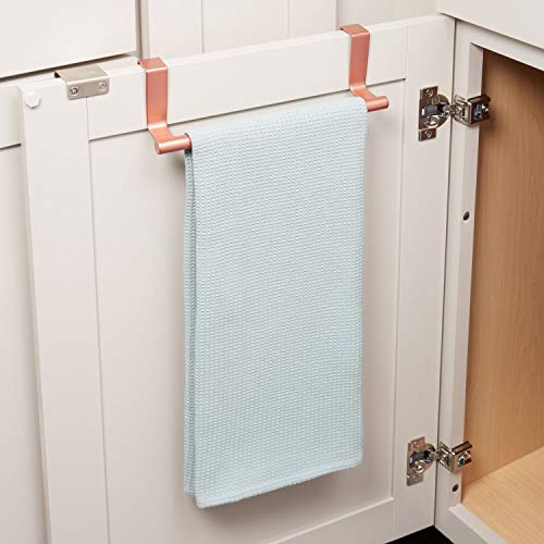 iDesign 29540 Forma Metal Over the Cabinet Dish and Hand Towel Bar Holder for Kitchen, Bathroom, 2.5" x 9.25" x 2.5", Copper