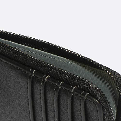 Pixie Mood Quinn 5 x 3 Vegan Leather Zippered ID Card Wallet, Black