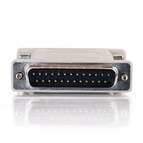 C2G Legrand Null Modem Adapter, DB25 Male to Female RS232 Serial Adapter, Beige 1.5 InchSerial Cable Adapter, 1 Count, C2G 02469