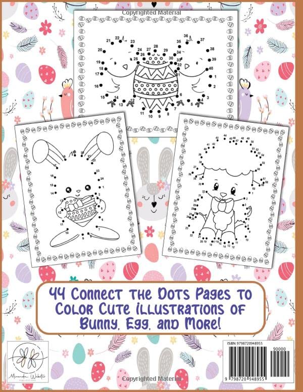 Easter Basket Stuffers: Easter Dot to Dot Activity Book for Kids Ages 4-8: Connect the Dots Puzzle Book with Easter Themes to Paint Cute Illustrations ... and More! (Easter Basket Stuffers for Kids!)