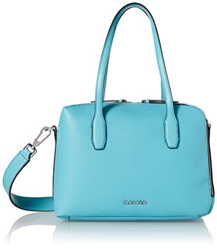 Calvin Klein Brenda Top Zip Satchel, Turquoise