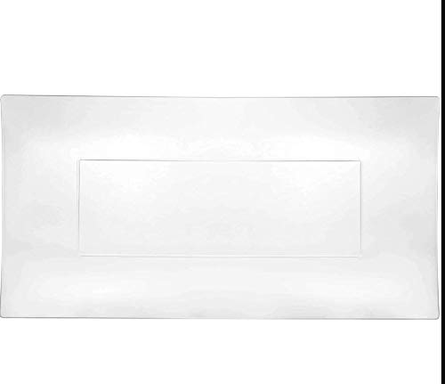 Lillian Tablesettings Plastic Tray - 13"" X 6.25"" | Clear Rectangles Servingware | Pack of 3