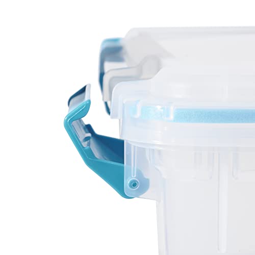 Sterilite 54 Quart Clear Plastic Stackable Storage Container Box Bin with Air Tight Gasket Seal Latching Lid Long Term Organizing Solution, 16 Pack