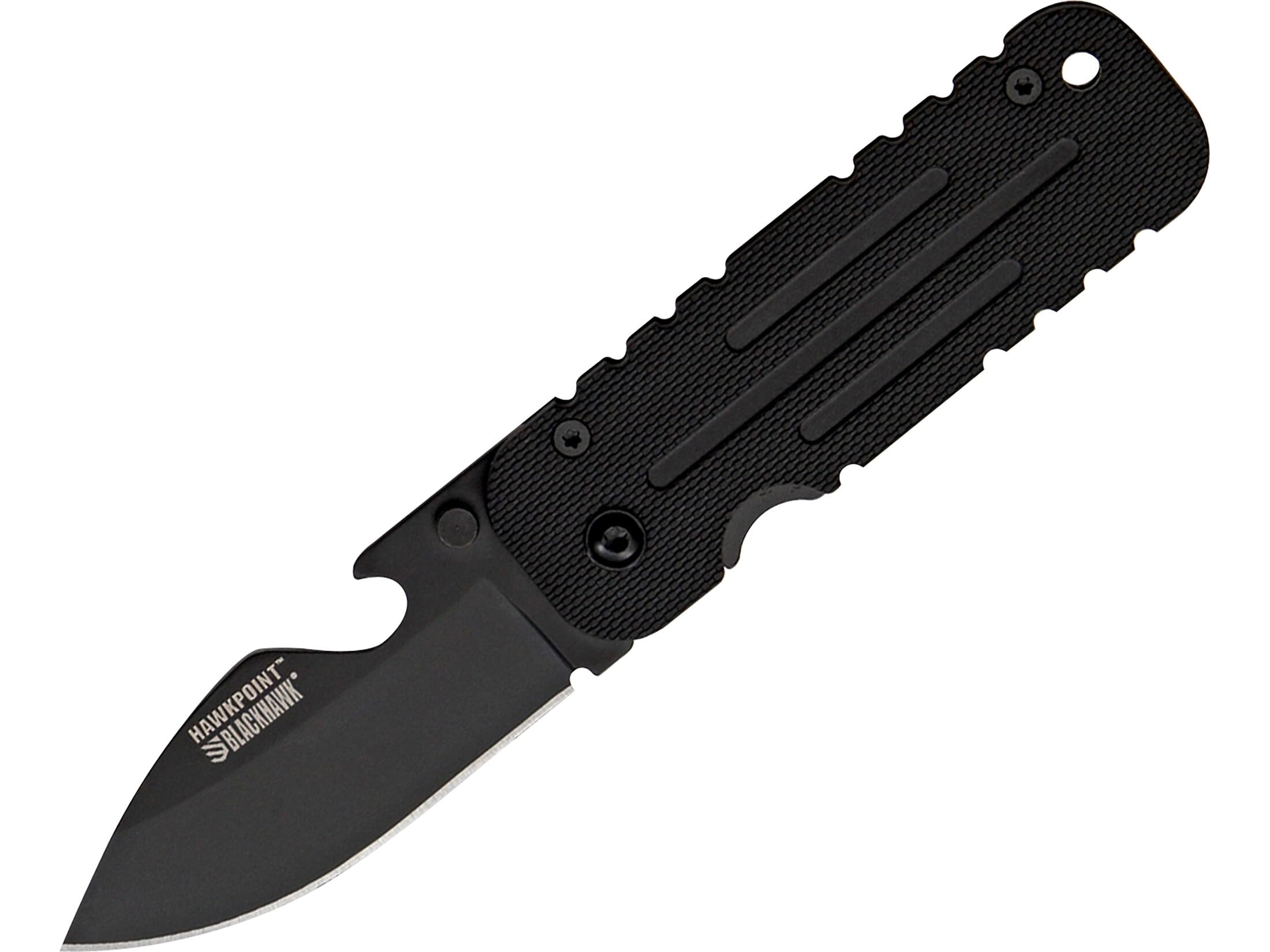 BLACKHAWK HAWKPOINT Compact Folding Knife, 2-1/4” 9CRMOV18 Blade with G10 Handles. With Bottle Opener and Tip-Up Carry Pocket Clip (BH15HP01BK)
